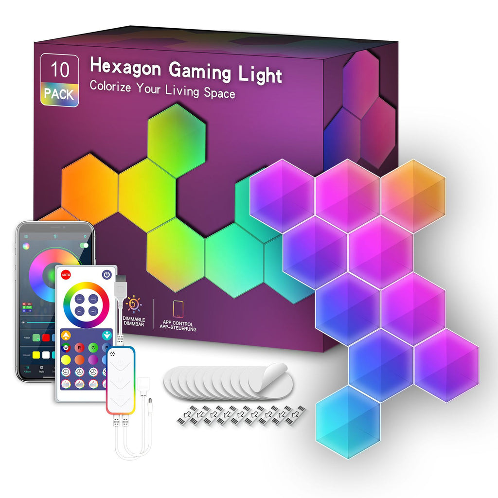 Hexagon RGB LED Lys Paneler 10 pak – Geekd